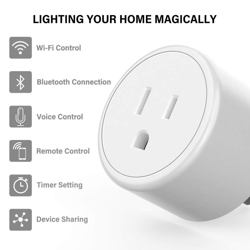 WIFI Smart Plug Socket Outlet Switch APP Remote Control Alexa/Google ...