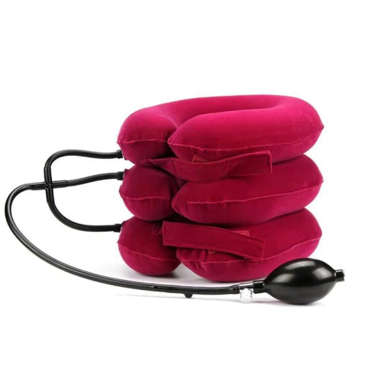 Portable Inflatable Neck Support Device – 3-Layer Adjustable Traction ...