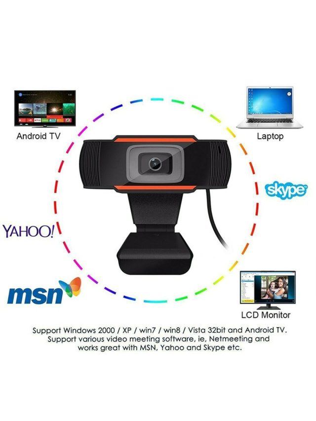 Auto Focusing Webcam HD 720P USB Web Camera Built-in Microphone For PC ...