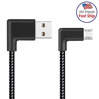 3m 2A USB to Micro USB Weave Style Double Elbow Data Sync - TurboTech Co