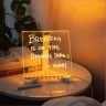DIY Note Board LED Night Light Creative Message Board Lamp With 7Pens ...