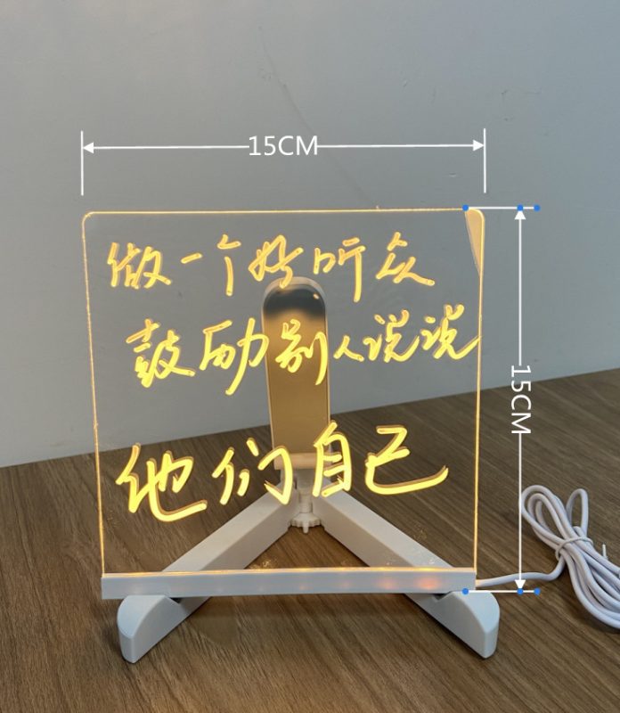 DIY Note Board LED Night Light Creative Message Board Lamp With 7Pens ...