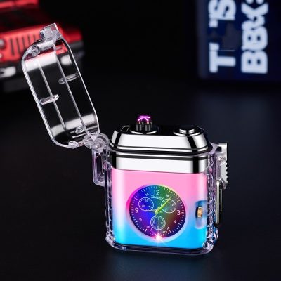Waterproof Lighter Creative Clock Charging Smoking Electric Lighter ...