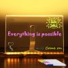 DIY Note Board LED Night Light Creative Message Board Lamp With 7Pens ...