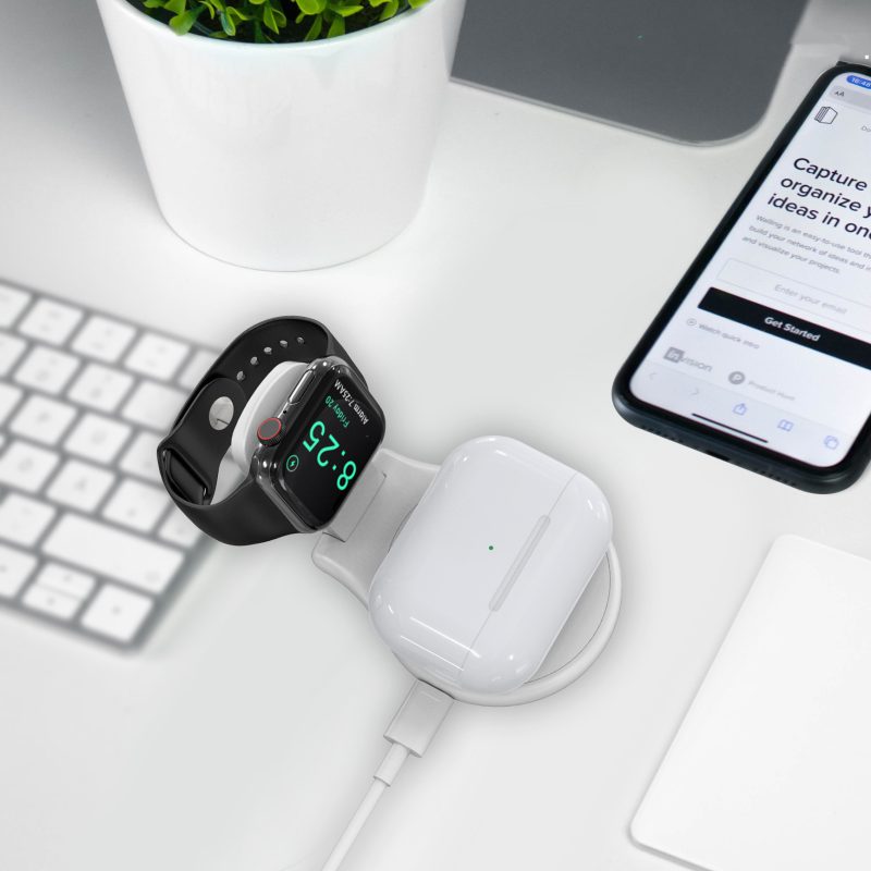 Folding Wireless Charger iPhone Magnetic Chargrt 3in1 Mini portable ...