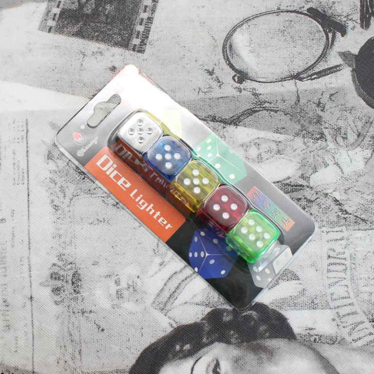 Dual Electric Lighter Flame Creative Dice Inflatable Cigarette Camping ...