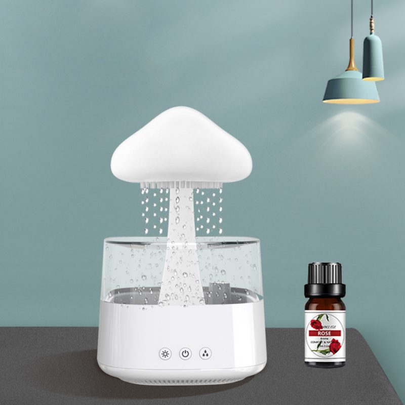 2-in-1 Desk Light Humidifier Rain Cloud Aromatherapy Essential Oil Zen ...