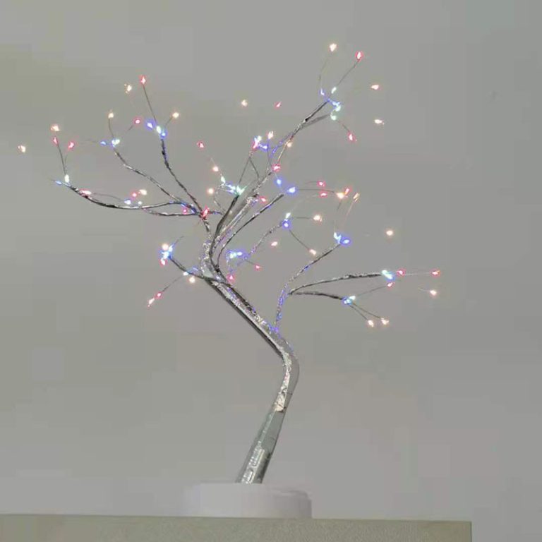 Colored Nightlight Decor Starry Sky LED Lights Copper Wire Rice Tree ...