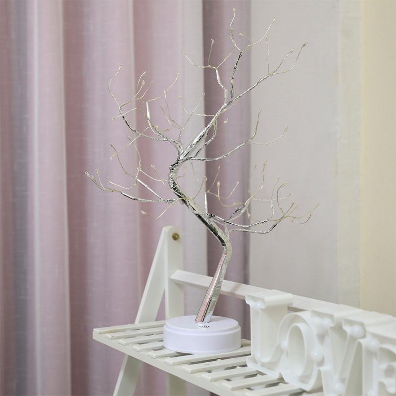 Colored Nightlight Decor Starry Sky LED Lights Copper Wire Rice Tree ...