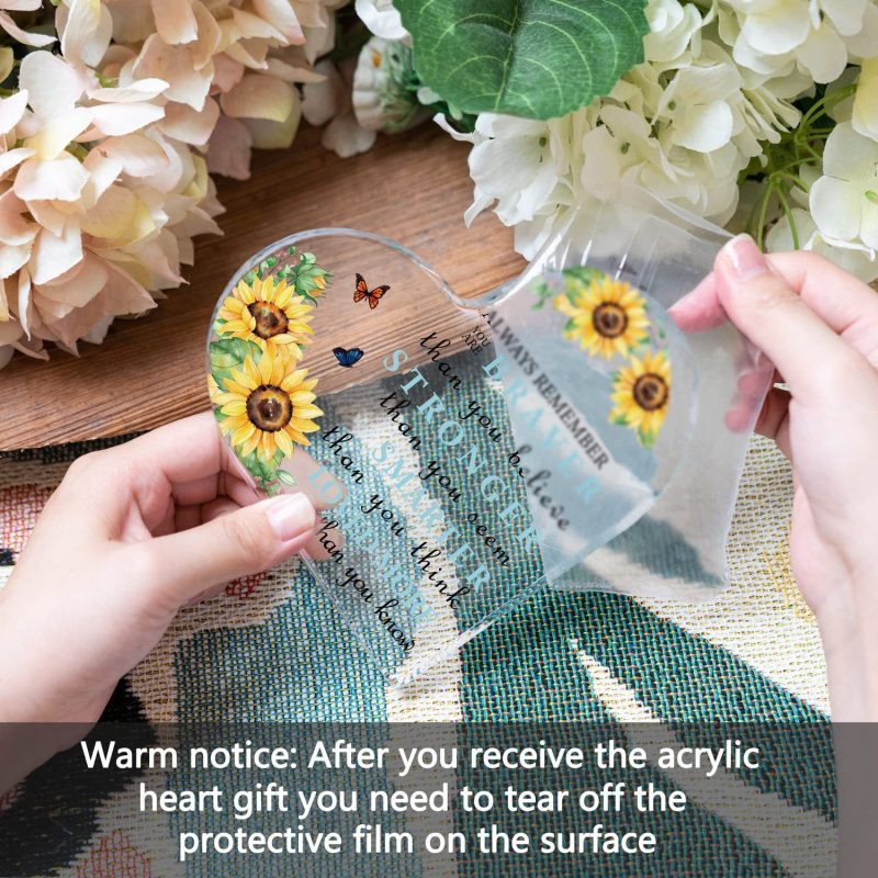 Acrylic Heart Plaque Love Transparent Glass Gift Home/Office Decor ...