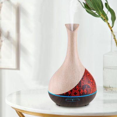 Colorful Wood Grain Ultrasonic Humidifier | Aromatherapy, 300ml ...