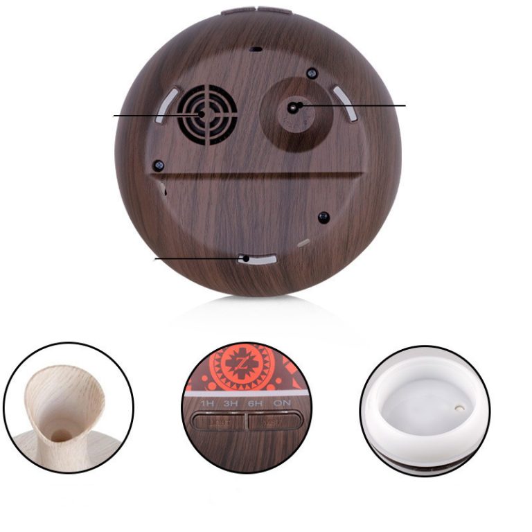 Colorful Wood Grain Ultrasonic Humidifier | Aromatherapy, 300ml ...