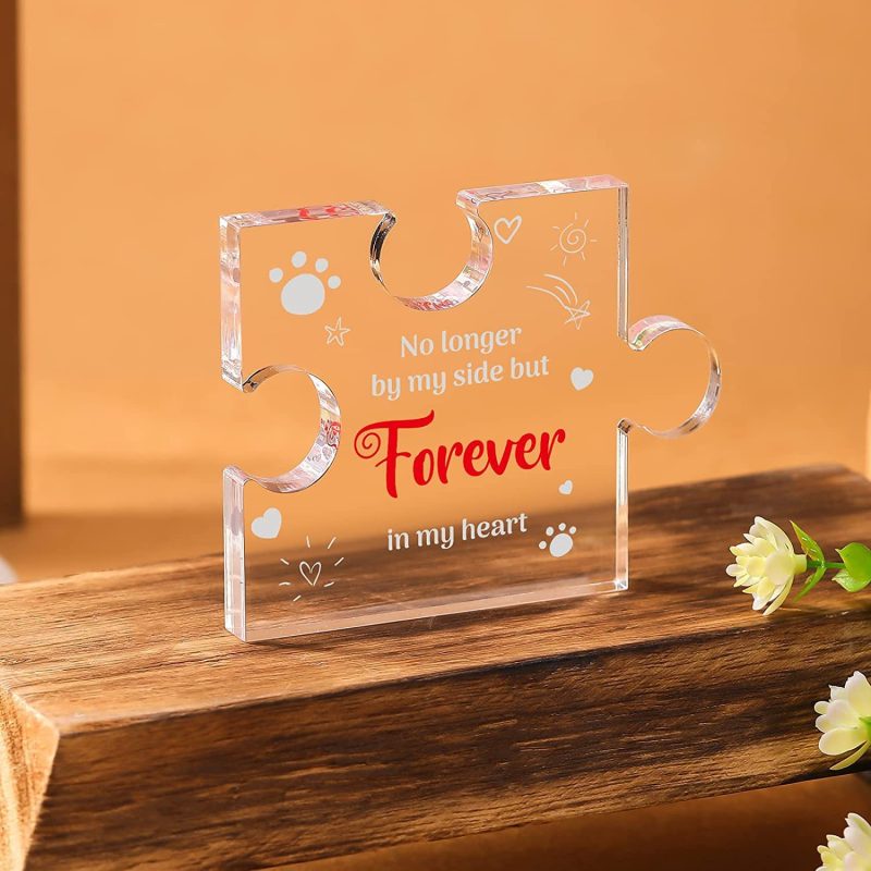 Acrylic Heart Plaque Love Transparent Glass Gift Home/Office Decor ...