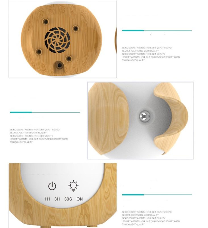 Aromatherapy Humidifier RGB Atmosphere Lamp Oil Diffuser Desk Purifier ...