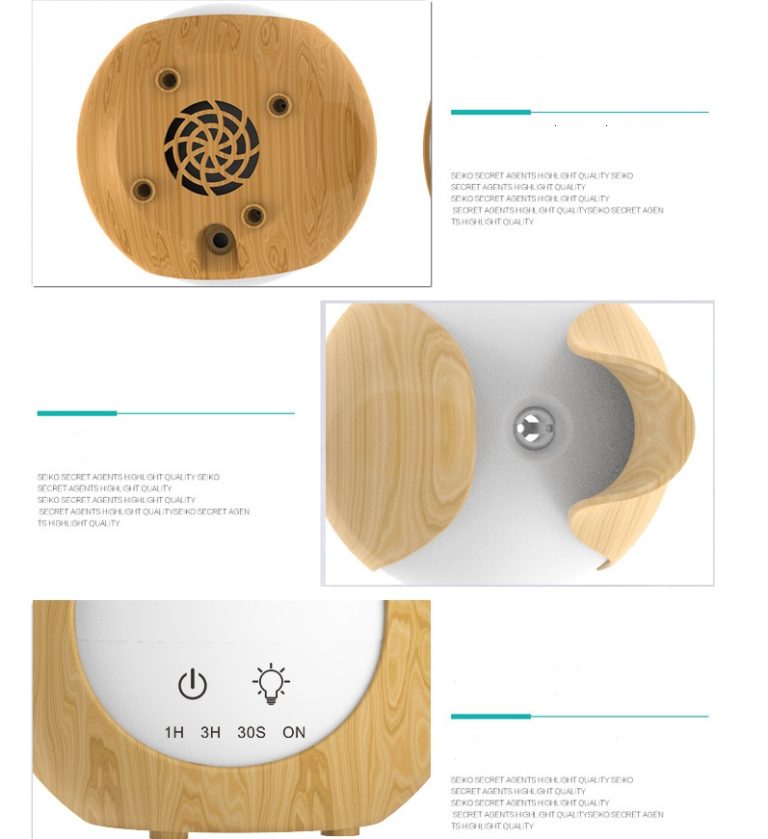 Aromatherapy Humidifier RGB Atmosphere Lamp Oil Diffuser Desk Purifier ...