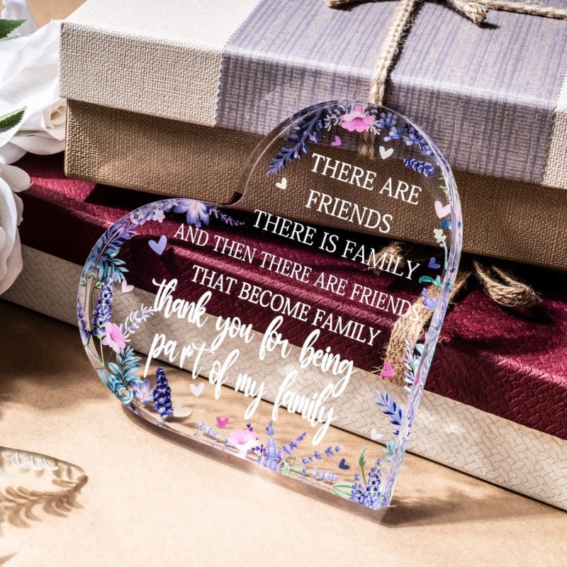 Acrylic Heart Plaque Love Transparent Glass Gift Home/Office Decor ...